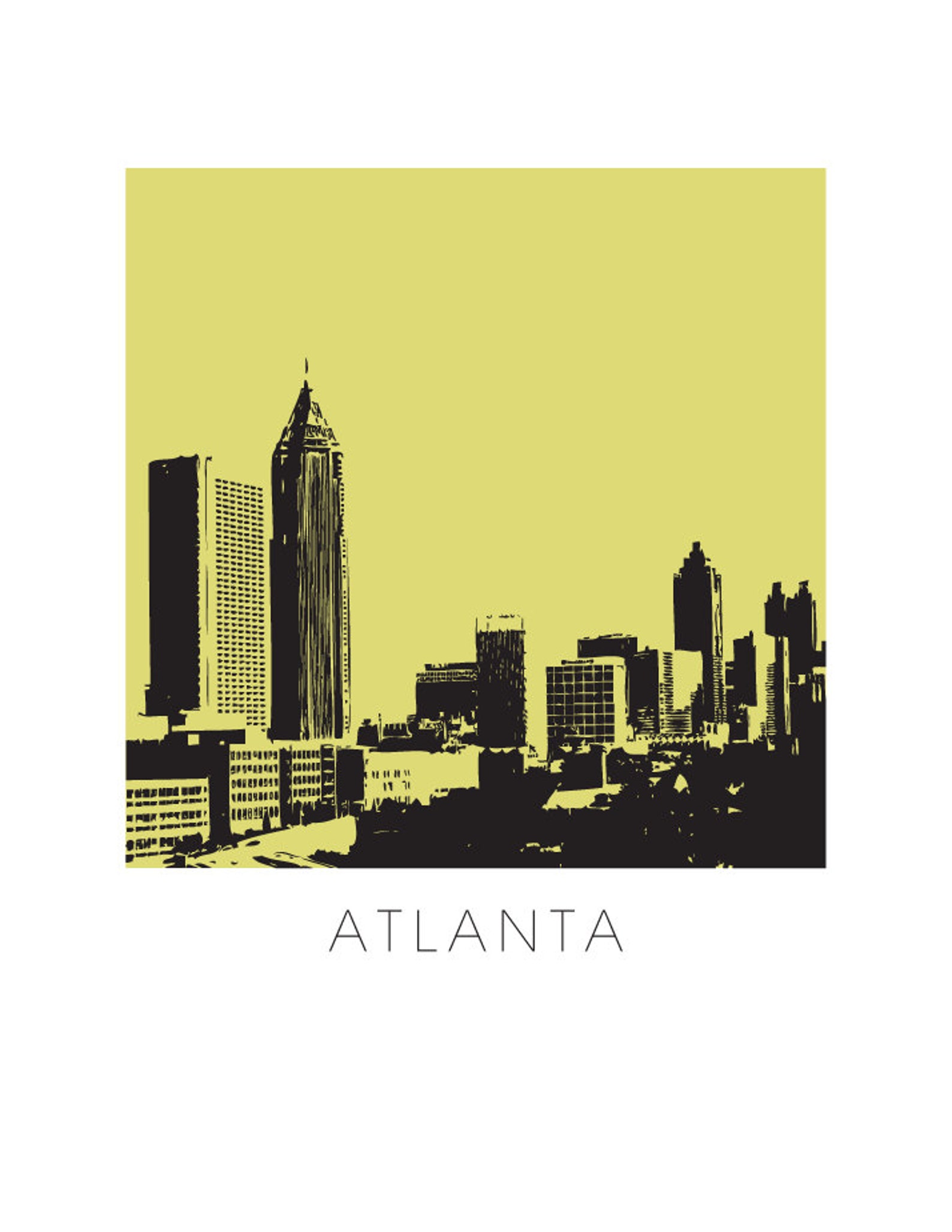 Atlanta Art Poster | Etsy