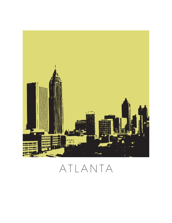 Atlanta Art Poster | Etsy