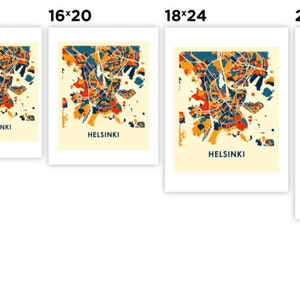 Helsinki Map Print - Full Color Map Poster - Etsy