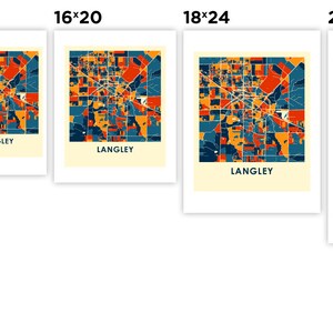 Langley British Columbia Map Print - Full Color Map Poster - Etsy