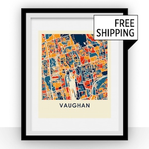 Vaughan Ontario Map Print - Full Color Map Poster - Etsy