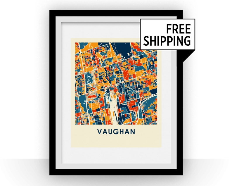 Vaughan Ontario Map Print Full Color Map Poster - Etsy
