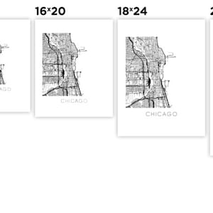 Chicago Map Print - Etsy