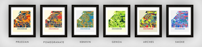Anchorage Map Print Full Color Map Poster - Etsy