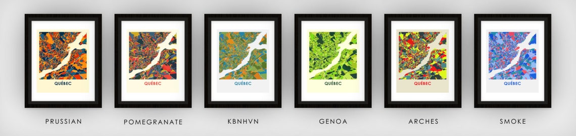 Quebec Map Print Full Color Map Poster - Etsy