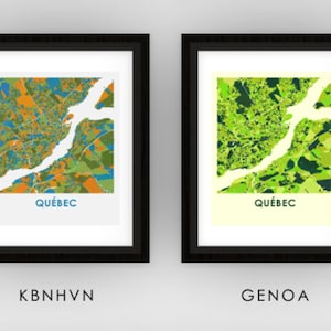 Quebec Map Print - Full Color Map Poster - Etsy