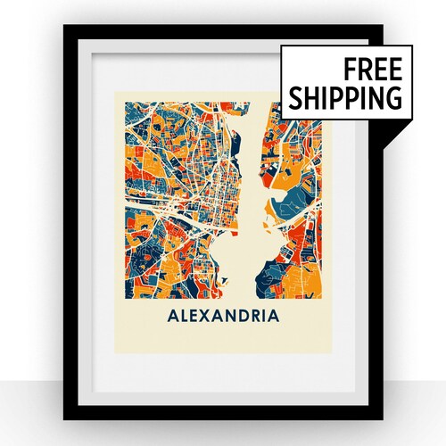 Alexandria VA Map Print Full Color Map Poster - Etsy