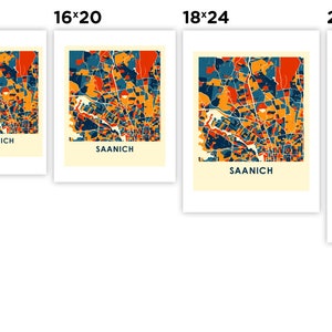 Saanich British Columbia Map Print - Full Color Map Poster - Etsy