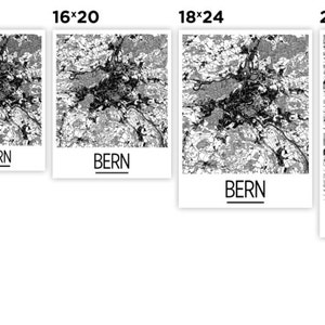 Bern Map Poster - Switzerland Map Print - Art Deco Series - Etsy