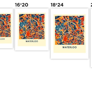 Waterloo Ontario Map Print - Full Color Map Poster - Etsy