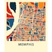 Memphis Map Print - Full Color Map Poster - Etsy