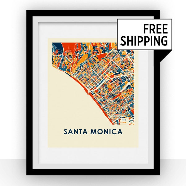 Santa Monica Poster - Etsy