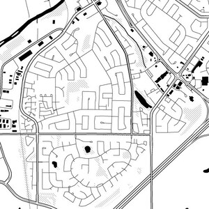 St Albert Alberta Map Poster - Alberta Map Print - Art Deco Series - Etsy