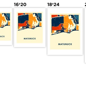 Matunuck Map Print - Full Color Map Poster - Etsy