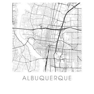 Albuquerque Map Print - Etsy