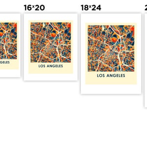 Los Angeles Map Print - Full Color Map Poster - Etsy