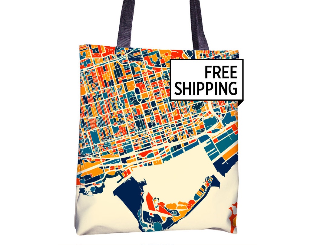 Toronto Map Tote Bag - to Map Tote Bag 15x15 - Etsy