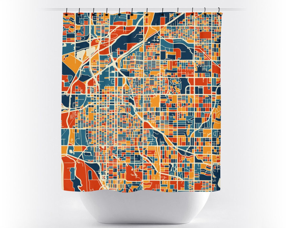 Lincoln Map Shower Curtain - Usa Shower Curtain - Chroma Series - Etsy