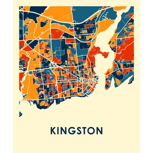 Kingston Map Print - Full Color Map Poster - Etsy