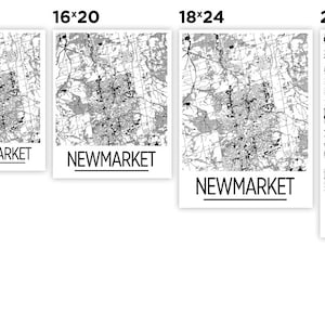 Newmarket Ontario Map Poster - Ontario Map Print - Art Deco Series - Etsy