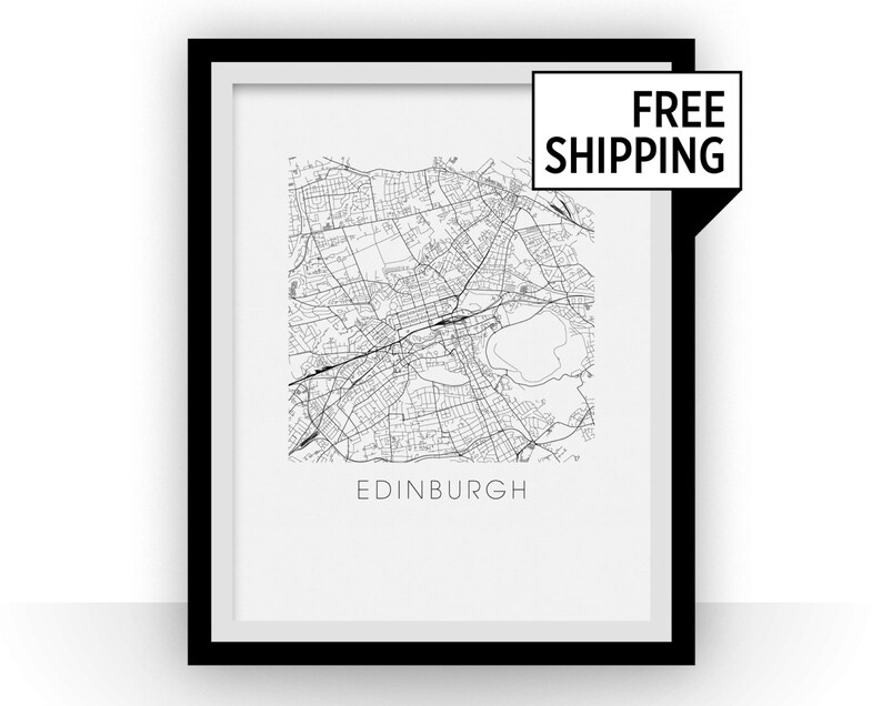 Edinburgh Map Print - Etsy UK