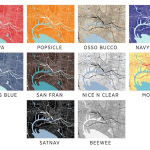 Melbourne Map Print - Choose Your Color - Etsy