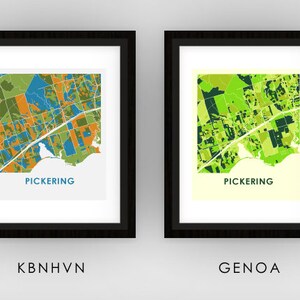Pickering Ontario Map Print - Full Color Map Poster - Etsy