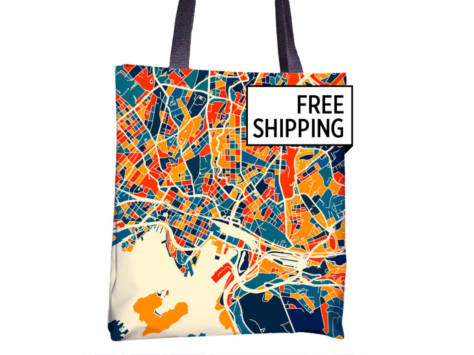 Oslo Map Tote Bag Norway Map Tote Bag 15x15 - Etsy