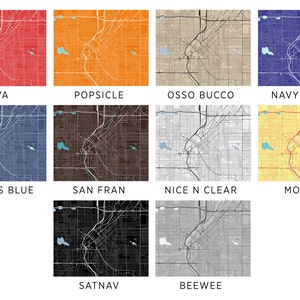 Denver Map Print - Choose Your Color - Etsy