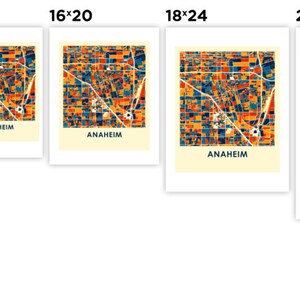 Anaheim Map Print - Full Color Map Poster - Etsy
