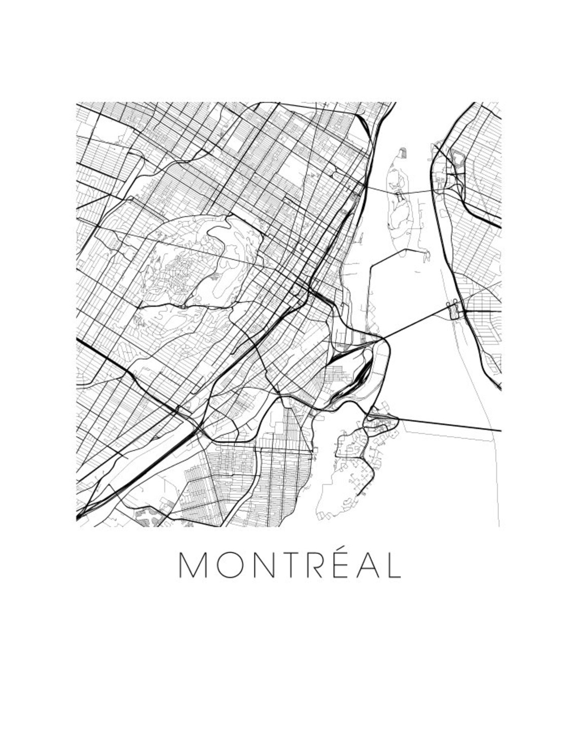 Montreal Map Print - Etsy Canada