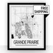 Grande Prairie Alberta Map Poster Alberta Map Print Art Deco Series - Etsy
