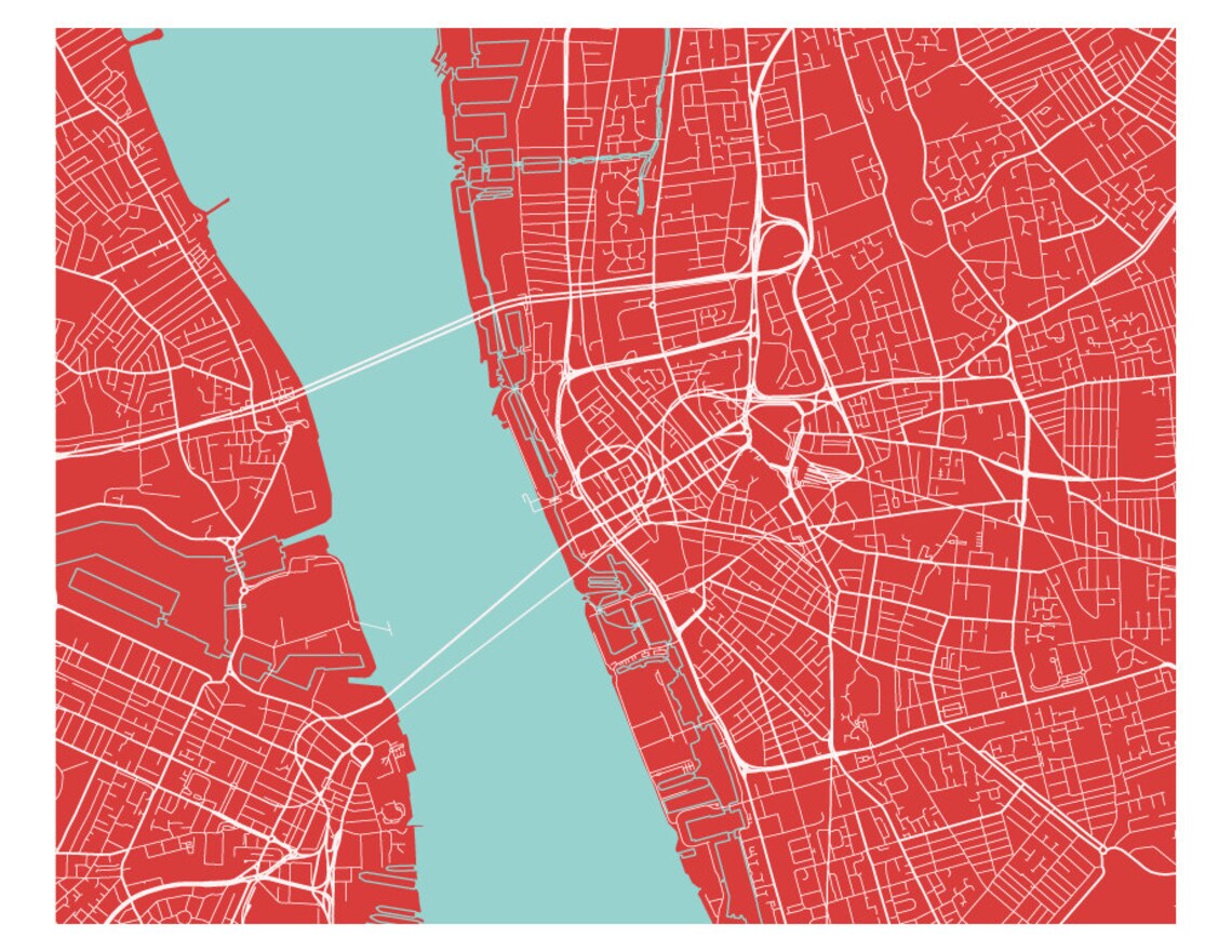 Liverpool Map Print Choose Your Color | Etsy