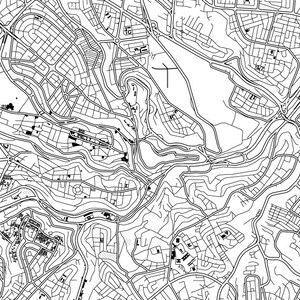Amman Map Poster - Jordan Map Print - Art Deco Series - Etsy
