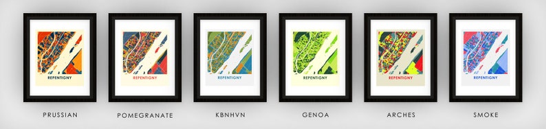 Repentigny Quebec Map Print - Full Color Map Poster - Etsy
