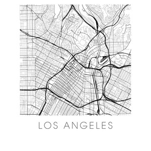 Los Angeles Map Print - Etsy