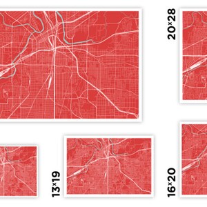 Fort Worth Map Print - Choose Your Color - Etsy