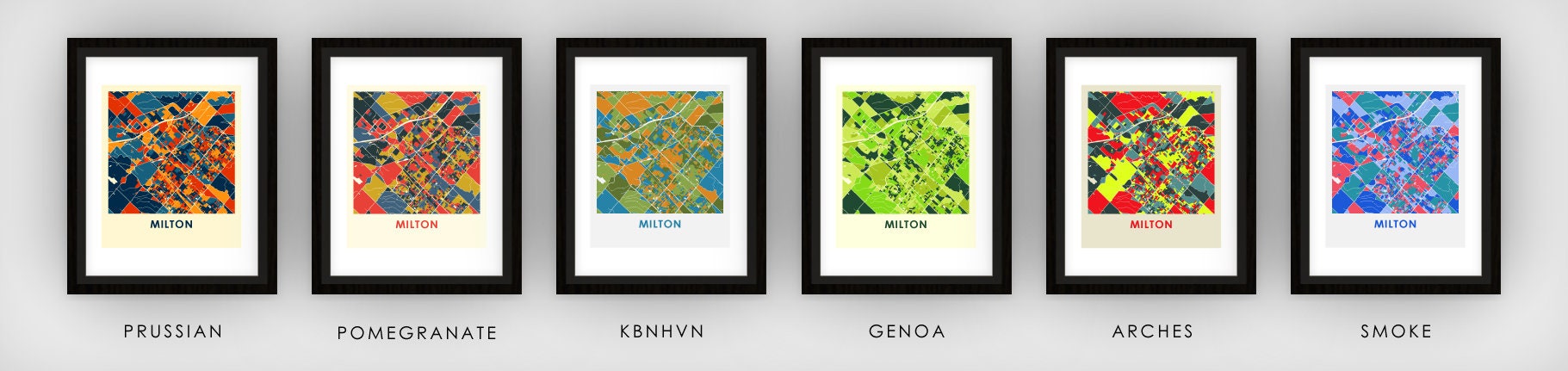 Milton Ontario Map Print Full Color Map Poster - Etsy