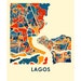 Lagos Map Print - Full Color Map Poster - Etsy
