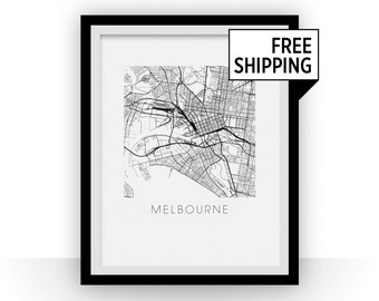 Victoria Melbourne Metro and Regional Train Map Print Card & Posters ...