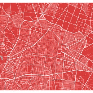 Mexico City Map Print - Choose Your Color - Etsy