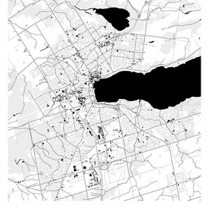 Barrie Ontario Map Poster - Ontario Map Print - Art Deco Series - Etsy