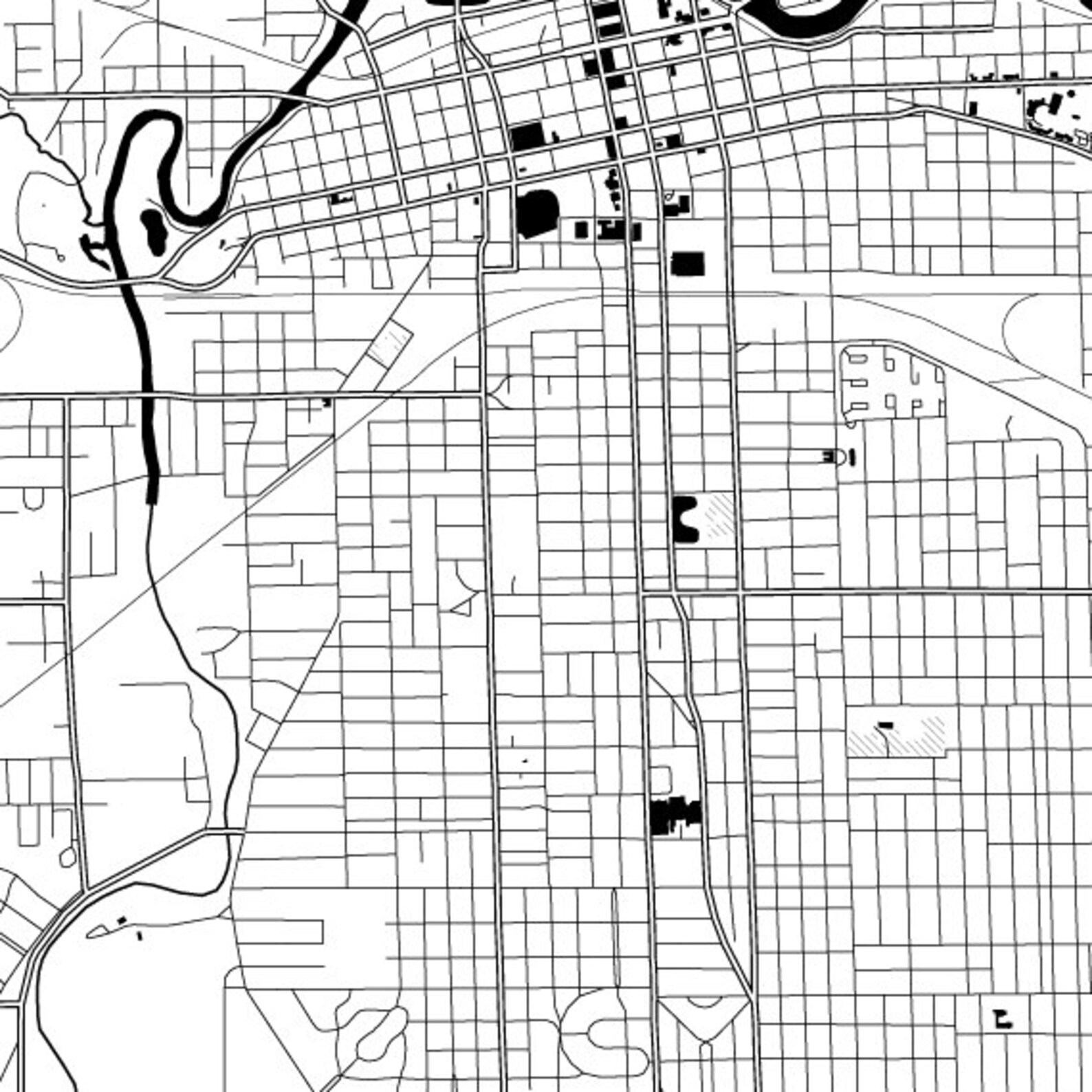 Fort Wayne Map Poster Usa Map Print Art Deco Series - Etsy