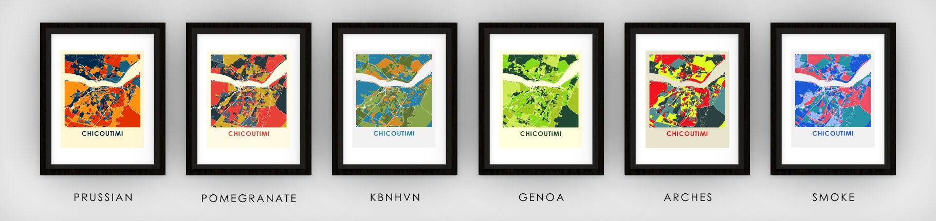 Chicoutimi Quebec Map Print Full Color Map Poster - Etsy