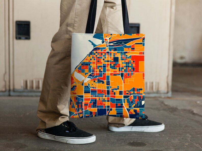 Anchorage Map Tote Bag Alaska Map Tote Bag 15x15 - Etsy