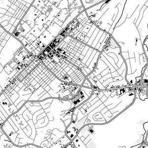 State College Map Poster - Pennsylvania Map Print - Art Deco Series - Etsy