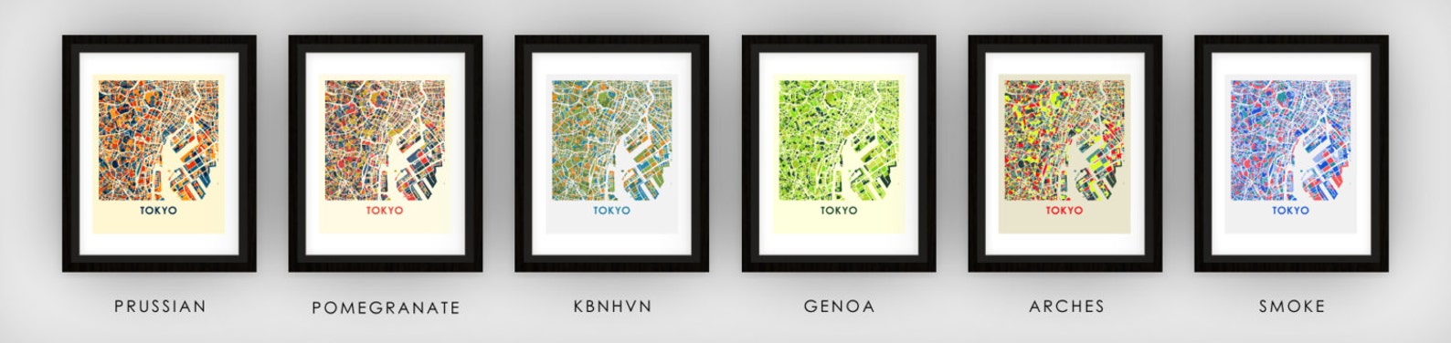 Tokyo Map Print Full Color Map Poster - Etsy