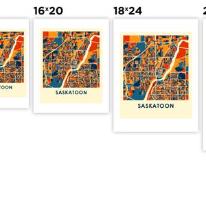 Saskatoon Map Print - Full Color Map Poster - Etsy