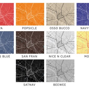 Dallas Map Print - Choose Your Color - Etsy