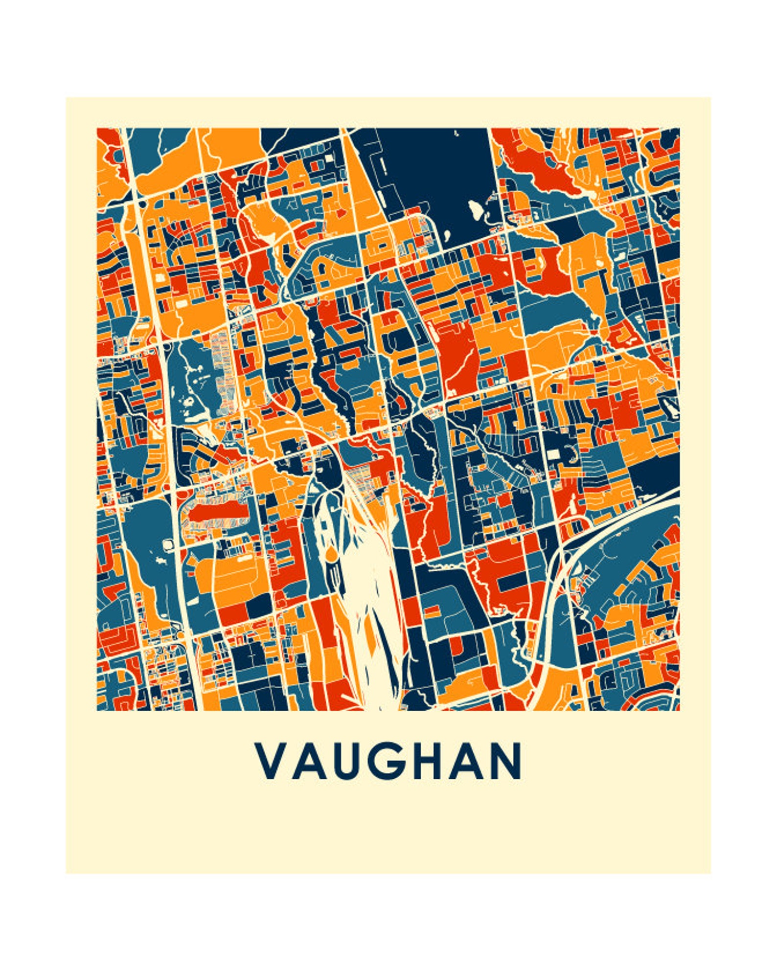 Vaughan Ontario Map Print Full Color Map Poster - Etsy